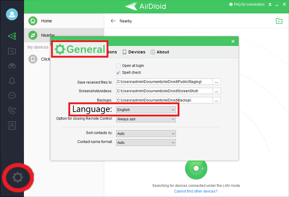 How to change the language of AirDroid Personal? – AirDroid Support Center