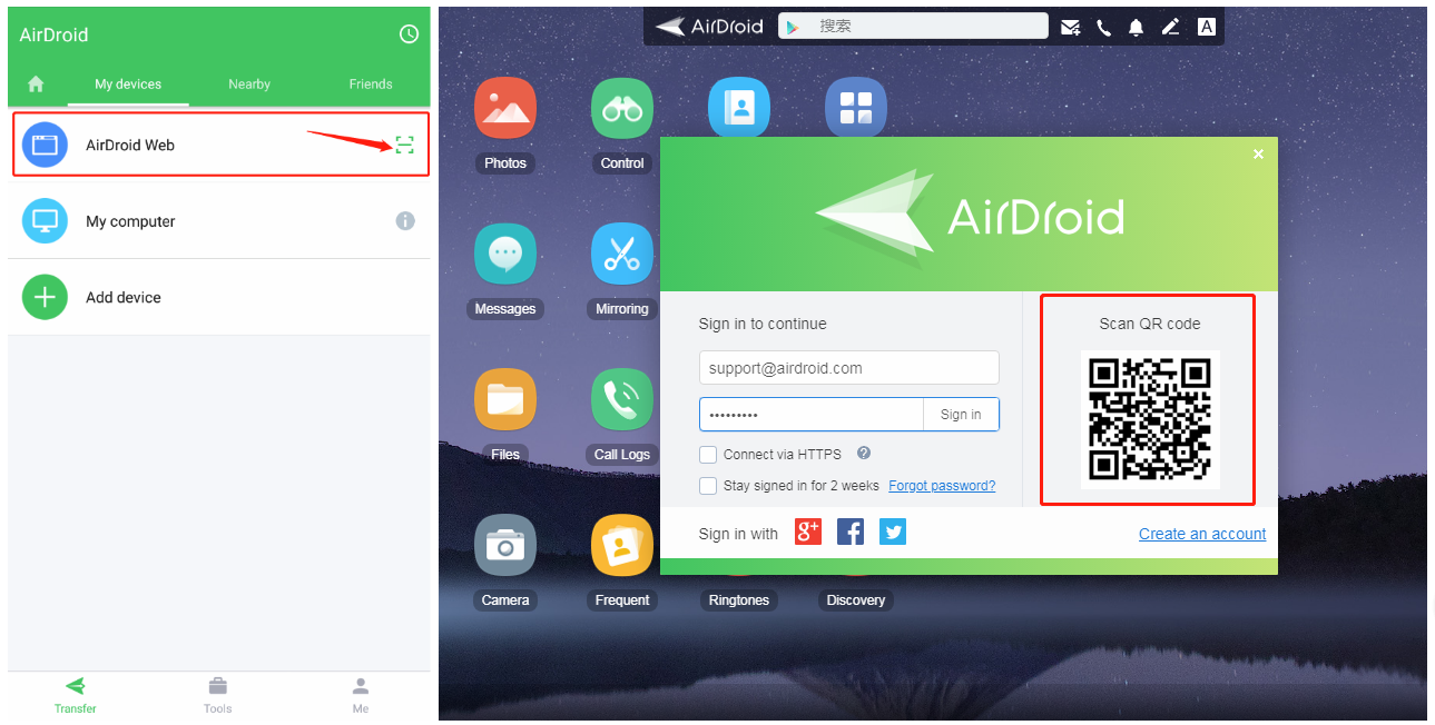 AirDroid Personal Web Client Overview – AirDroid Support Center