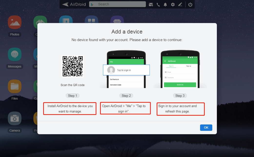 AirDroid Personal Web Client Overview – AirDroid Support Center